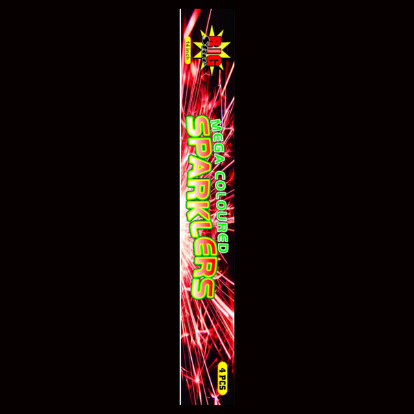 14" Monster Mega Multi Coloured Sparklers (4 Pack) by Big Star Firewor ...
